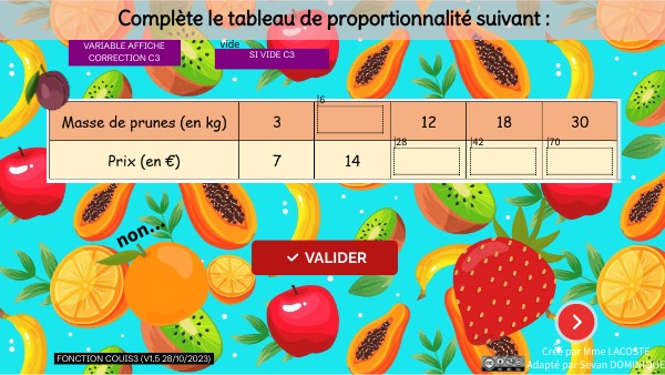 Tableaux proportionnalité sequence 2