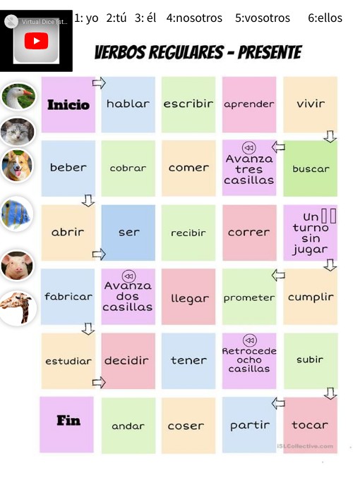 verbos regulares juego | Genially