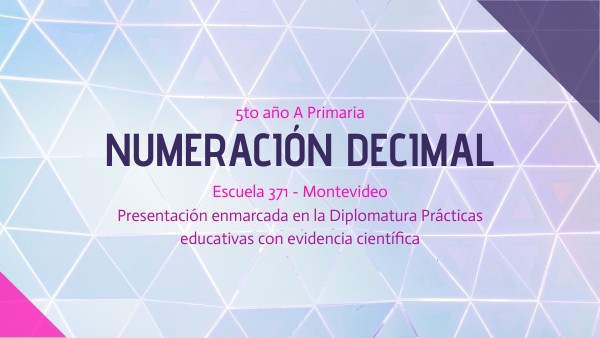 PRESENTACIÓN NÚMEROS DECIMALES