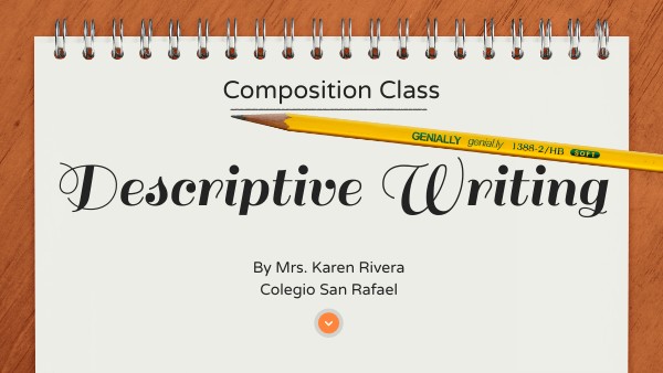Descriptive Writing - 8th | Genially