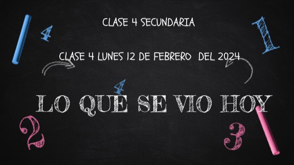 CLASE 4 SECUNDARIA | Genially