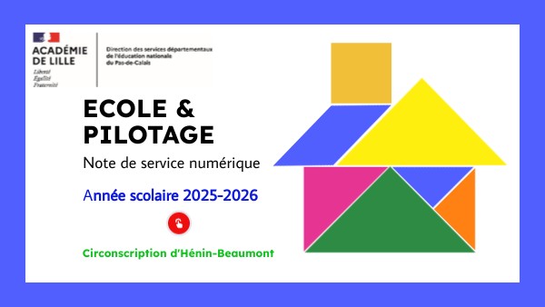 ECOLES PUBLIQUES & PILOTAGE 1 | Genially