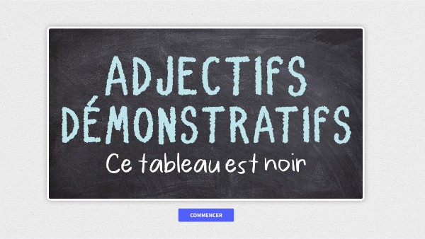 Les adjectifs et les pronoms démonstratifs | Genially