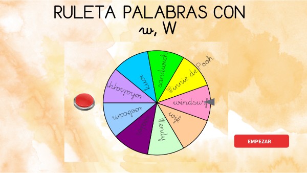 RULETA PALABRAS CON w, W | Genially