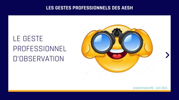 Le geste professionnel d'observation | Genially