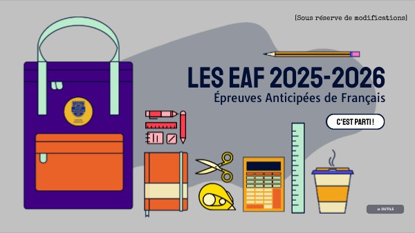 EAF 2026 Première générale | Genially