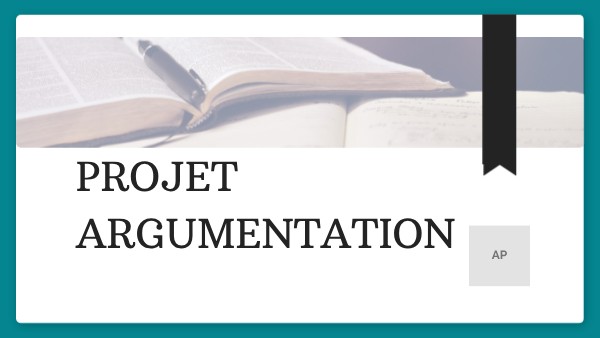 AP ARGUMENTATION 3E | Genially