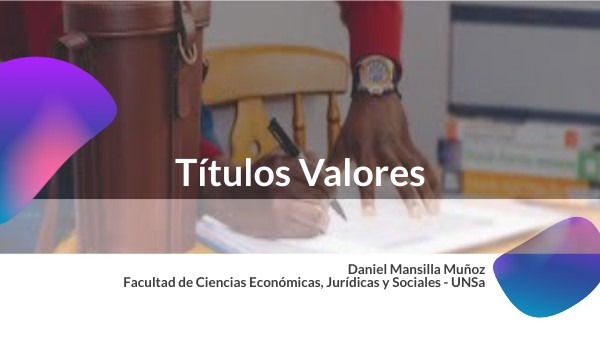 Títulos Valores