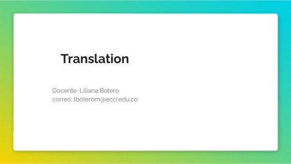 Introduction to translation | Genially