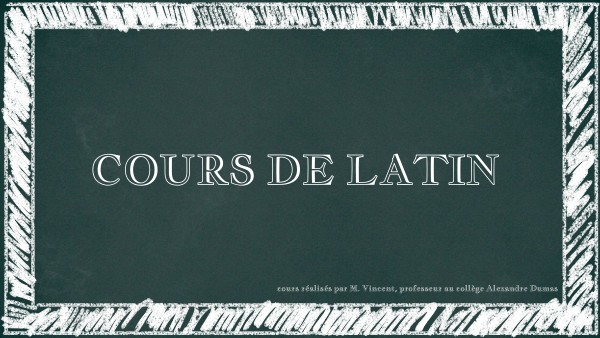 Cours de latin