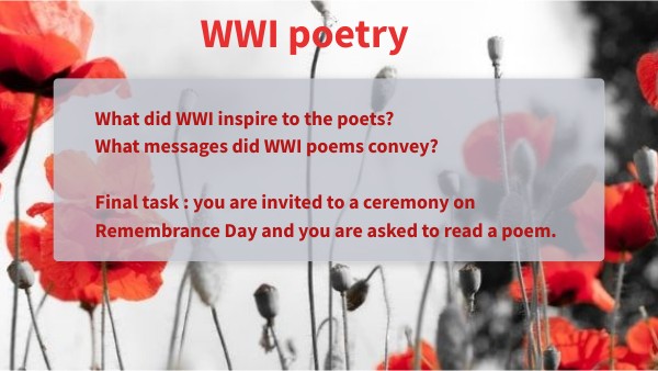 WWI & poetry 1/3 | Genially