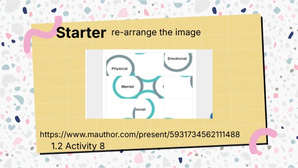 G11 lesson 1.2 Dimensions of Health | Genially