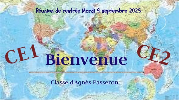 Réunion de rentrée CE2 CM1