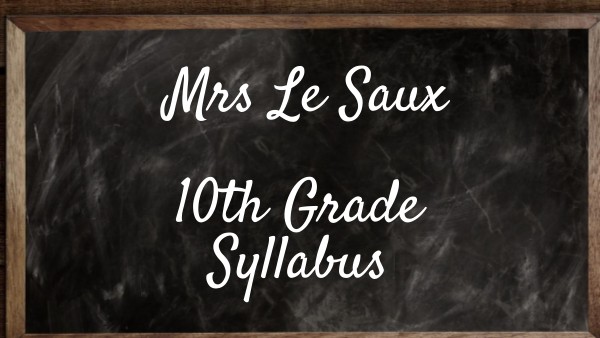 10th grade Syllabus | Genially