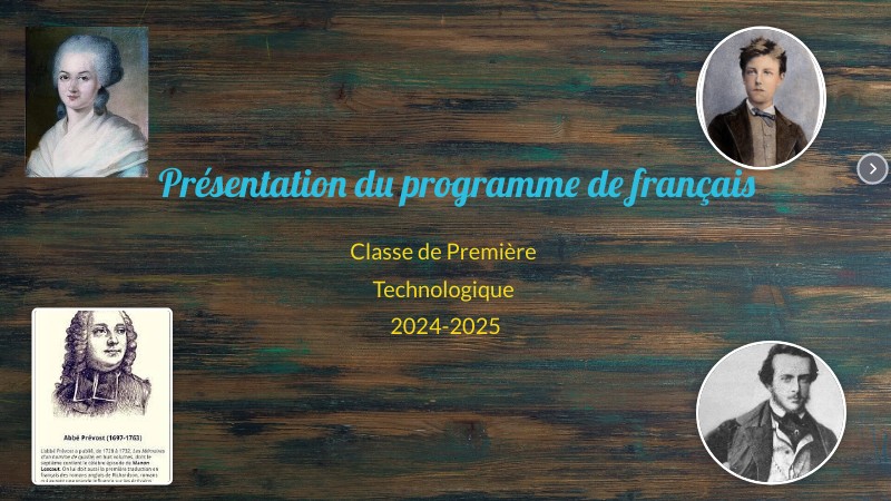 Notre programme cette année. 2022-2023. 1ère technologique | Genially