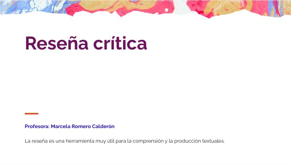 Reseña crítica Marcela Romero | Genially