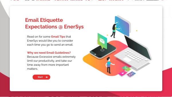 Email Etiquette @ EnerSys | Genially