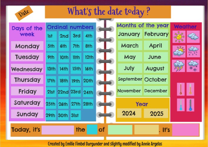 Interactive calendar | Genially
