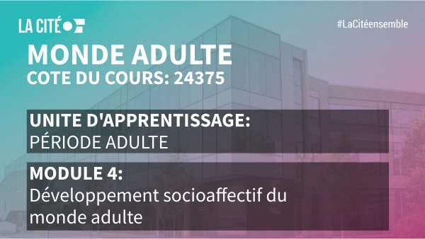 Module 4 : MONDE ADULTE | Genially
