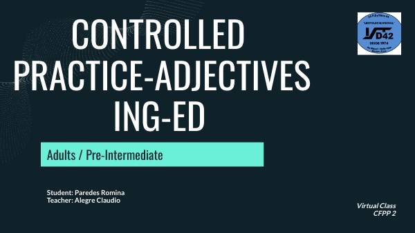 ADJECTIVES ED-ING | Genially