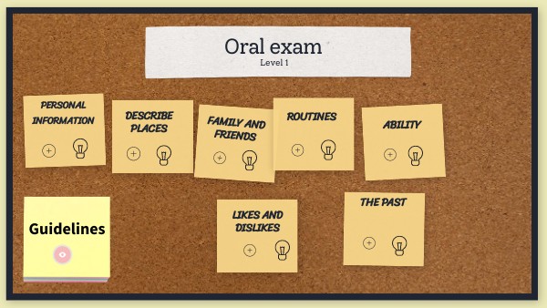Oral Exam practice Level 1