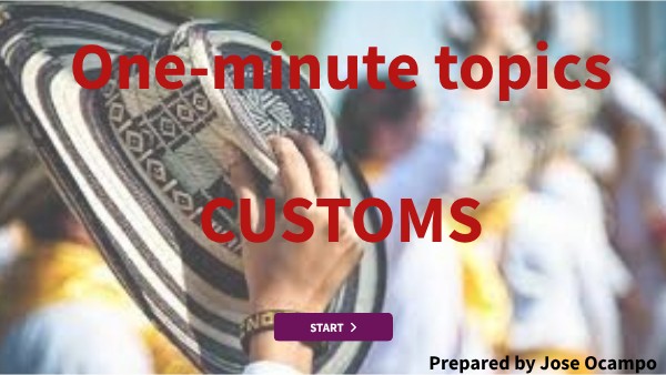 Customs discussion | Genially