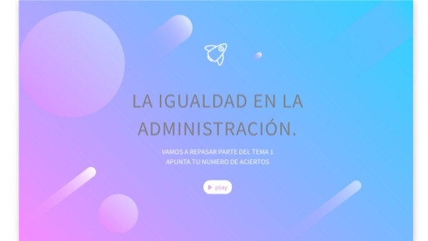 QUIZ TEMA 1 LA IGUALDAD | Genially