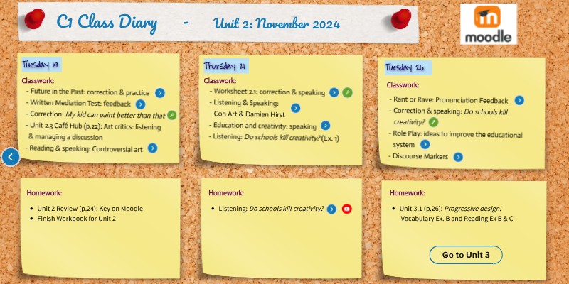 C1 Class Diary 2 | Genially