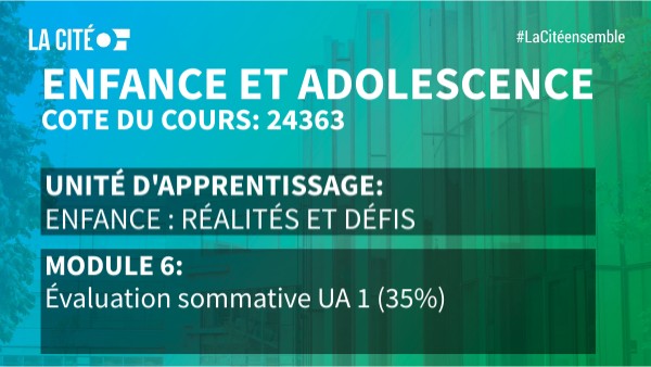 Module 6 : Enfance et adolescence | Genially