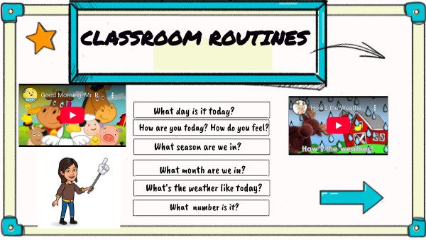 Classroom routines teacher Blanca | Genially