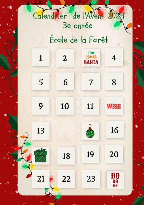 Calendrier de l'Avent 2024 | Genially