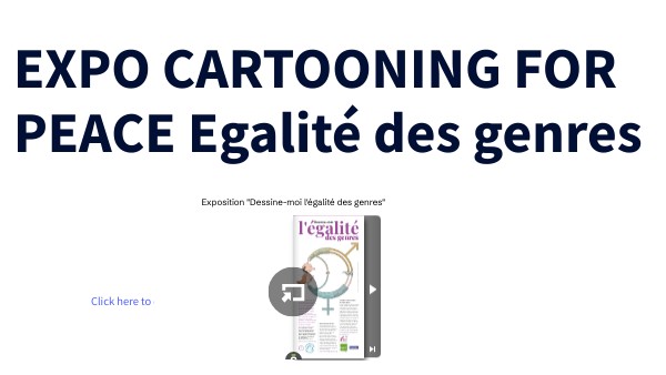 Expo Cartooning for peace Egalité des genres