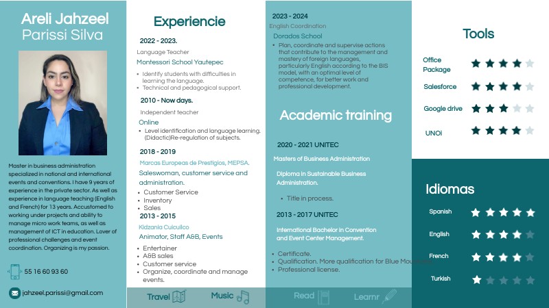 CV Areli Parissi | Genially