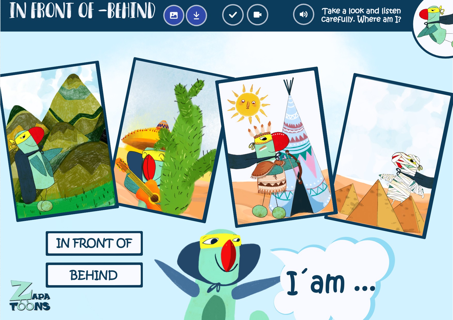 4. In front of - behind | Genially