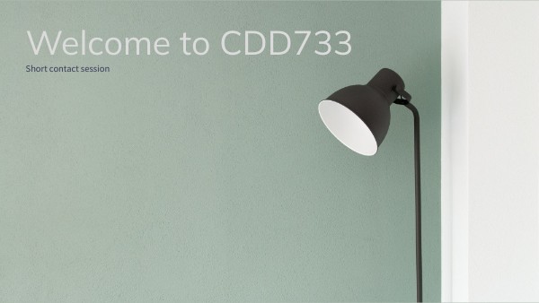 CDD733 Contact session 1 | Genially