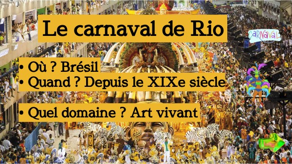 Le carnaval de Rio HDA Présentation | Genially