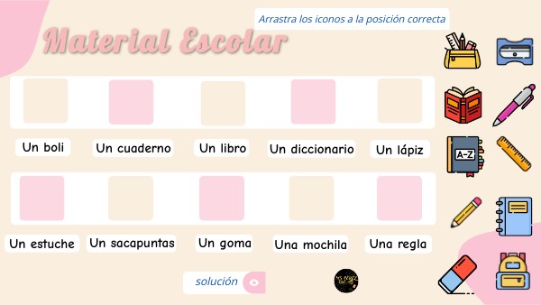 Material Escolar - Vocabulario Interactivo