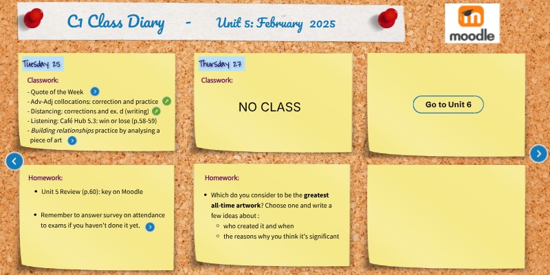 C1 Class Diary 5