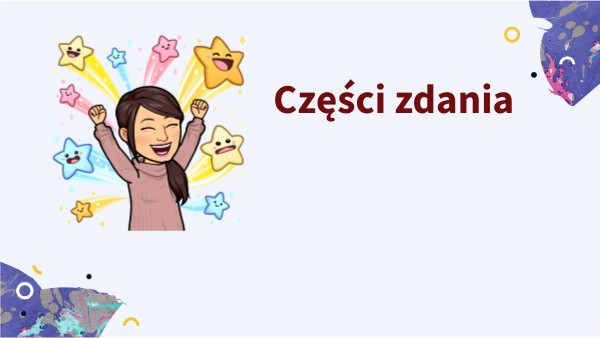 składnia - części zdania | Genially