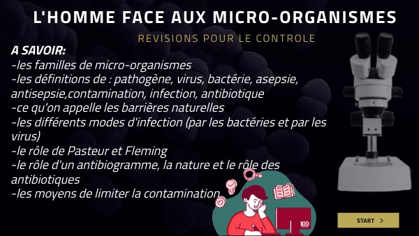 Révision 3è Microbes | Genially