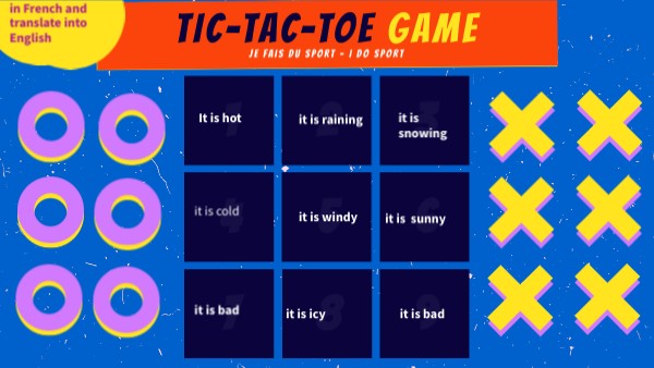 weather tic tac toe | Genially