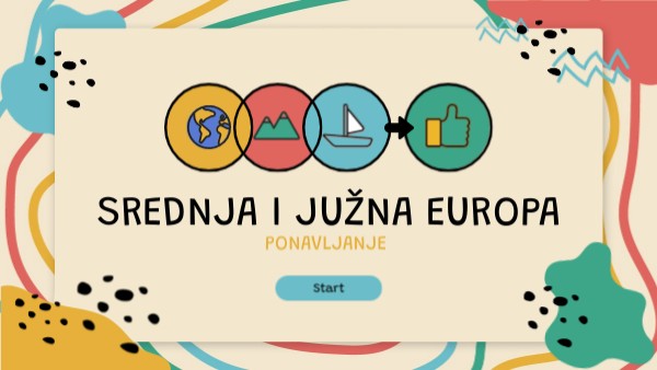 Srednja i Južna Europa - ponavljanje | Genially