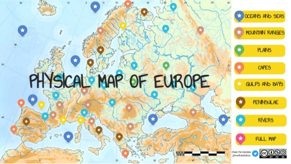 Europe Physical Map | Genially