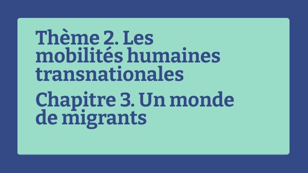4e - Ch.2. Un monde de migrants | Genially
