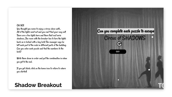 Shadows breakout room | Genially