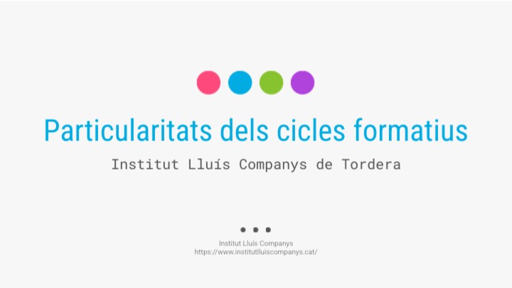 Particularitats cicles