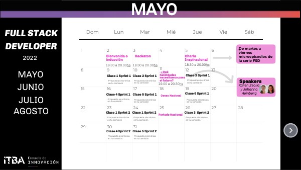 Agenda Full Stack Developer