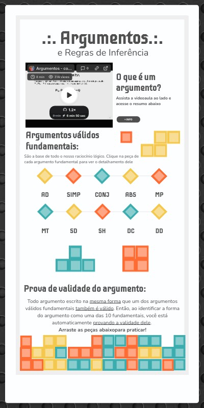 Lógica - Argumentos e Regras de Inferência | Genially