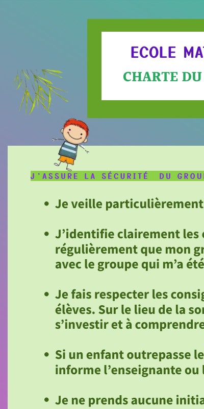 Charte du parent accompagnateur