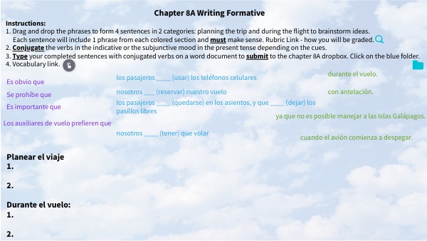 Brown Chapter 8A Writing Assignment | Genially